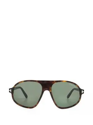 TOM FORD Tortoiseshell-effect Pilot-frame Sunglasses - Brown