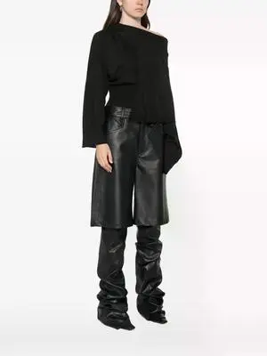 Rick Owens Asymmetric Draped Sweater - Black