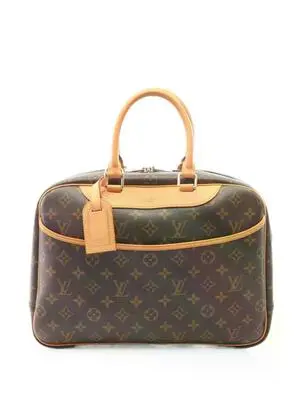LOUIS VUITTON 2001 Deauville Monogram Tote Bag - Brown