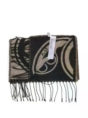 V°73 Logo-print Frayed Scarf