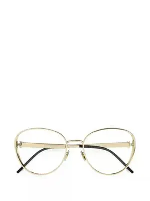 Saint Laurent Sl 930 Round-frame Glasses - Gold