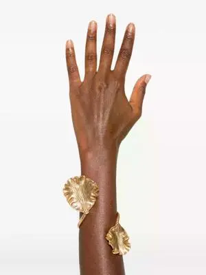 Cult Gaia Iris Leaf Motif Cuff Bracelet - Gold