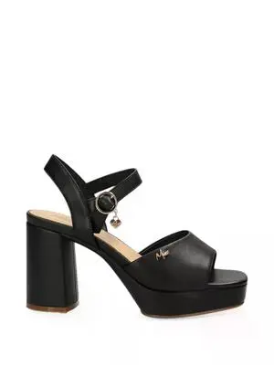 MEXX Heart-charm Platform Sandals - Black