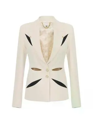 Elisabetta Franchi Cut-out Single.breasted Blazer - Neutrals