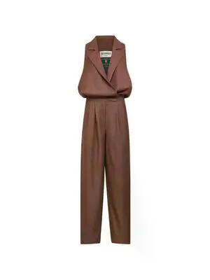 BATAKOVIC Sleeveless Wrap-front Jumpsuit - Brown