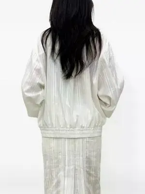 ÉPINGLER Ruffled-trim Striped Jacket