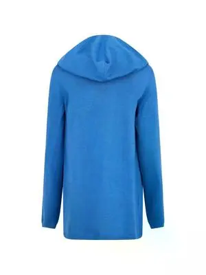 MOORER Hooded Knit Sweater - Blue
