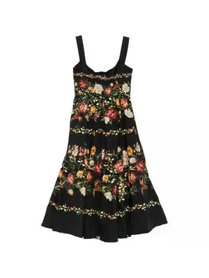 Agua Bendita Alcaparra Paramo Floral-print Midi Dress