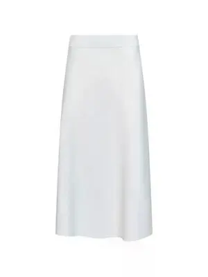 Max Mara Milano-knit Midi Flared Skirt - White