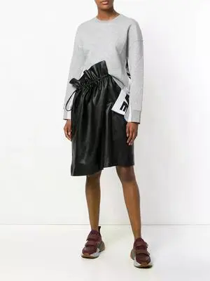Stella McCartney Ruched Flared Skirt - Black