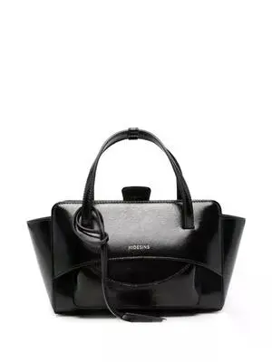 HIDESINS Logo-print Leather Tote Bag - Black