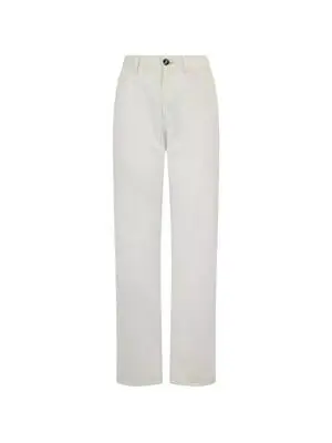 MOORER Logo-patch Straight-leg Jeans - Neutrals
