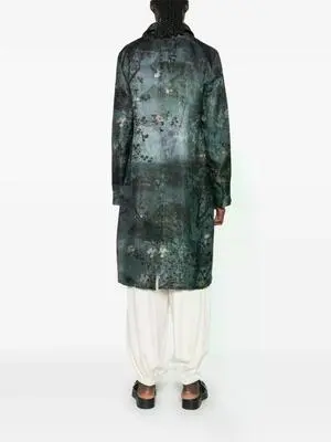 PIERRE-LOUIS MASCIA Floral Print Single-breasted Coat