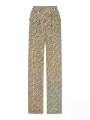 Balenciaga All-over Logo-print Silk Trousers