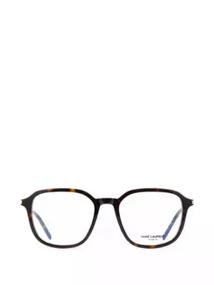 Saint Laurent Sl 387 Geometric-frame Glasses - Brown