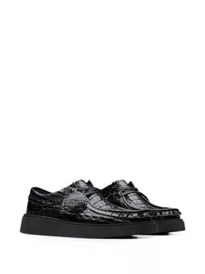Clarks X Martine Rose Torview Croc-effect Derby Shoes - Black