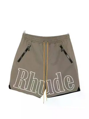 Rhude Logo-print Drawstring Shorts - Green