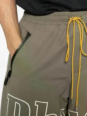 Rhude Logo-print Drawstring Shorts - Green