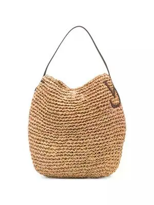 JW Anderson Large Bulb Logo-embroidered Bucket Bag - Neutrals