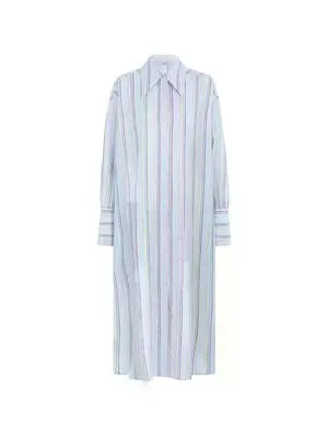 CAYET Nora Linen Shirt Maxi Dress - Blue
