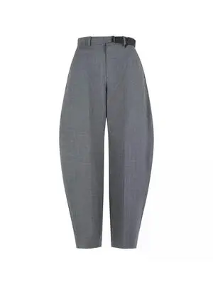 Sacai Belted Pleated Trousers - Grey