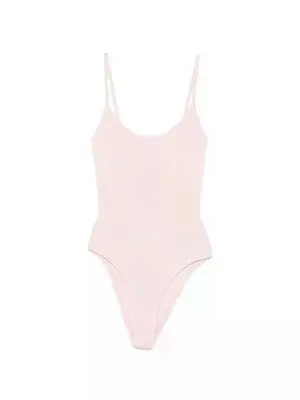 Hunza G Pamela Crinkle-effect Swimsuit - Pink