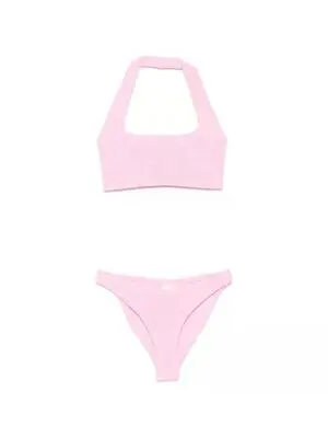 Hunza G Sandy Crinkle-effect Bikini - Pink