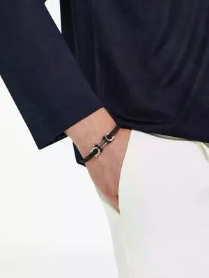 FERRAGAMO Gancini Braided-leather Bracelet