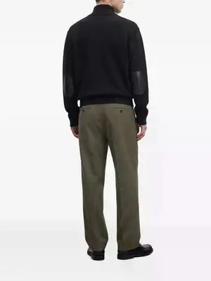 TOM FORD Leather-patch Zip-up Cardigan