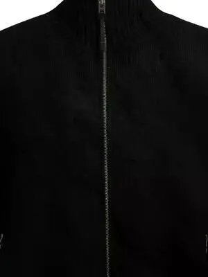 TOM FORD Leather-patch Zip-up Cardigan