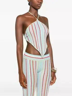 ASTA RESORT Marielle Striped Halterneck Top