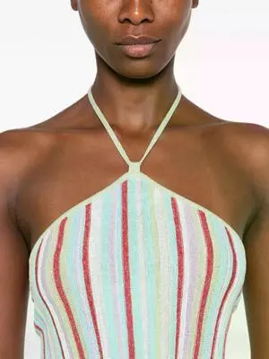 ASTA RESORT Marielle Striped Halterneck Top
