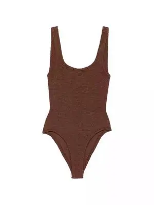 Hunza G Crinkle-effect Square-neck Swimsuit