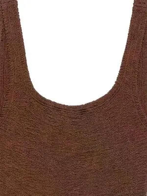 Hunza G Crinkle-effect Square-neck Swimsuit
