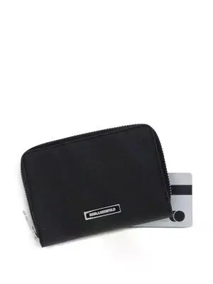 Karl Lagerfeld Logo-plaque Pebbled-effect Wallet