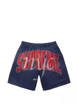 Supreme Rhinestone Mesh Shorts - Blue