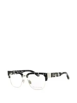 Philipp Plein Rectangle Half Rim Eyeglasses