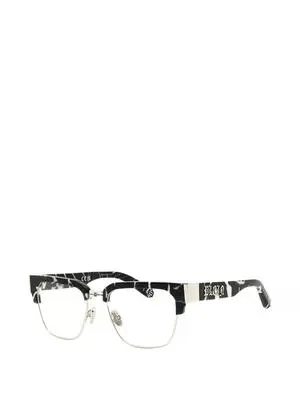 Philipp Plein Rectangle Half Rim Eyeglasses