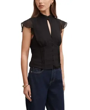 EVER NEW Eden Keyhole Blouse