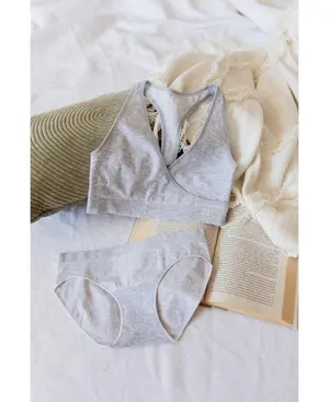 BRABAR Cotton Stretch Rib U-back Bralette Sports Bra