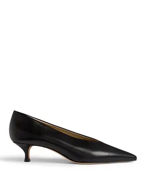 Le Monde Beryl Babouche Kitten Heel Pumps - Black