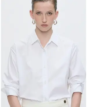 CALLAS MILANO Sirene Poplin Shirt With Venice Print Detail - Travertine/white