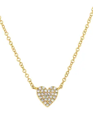 MOON & MEADOW 14k Diamond Pave Heart Pendant Necklace - Gold