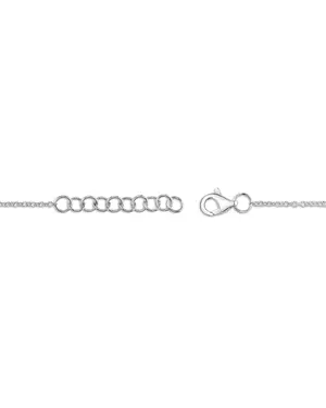 MOON & MEADOW 14k Gold Diamond Pave Heart Chain Bracelet - White Gold