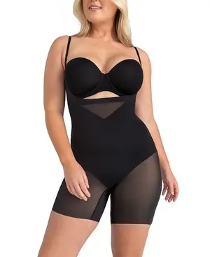 HONEYLOVE Open Bust Mid-thigh Bodysuit - Runway