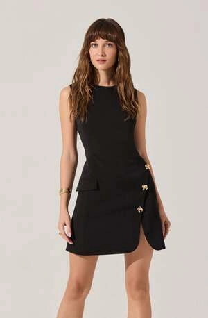 Astr The Label Nixie Tailored Split Skirt Dress