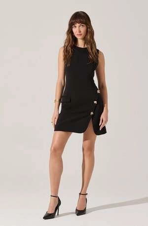 Astr The Label Nixie Tailored Split Skirt Dress