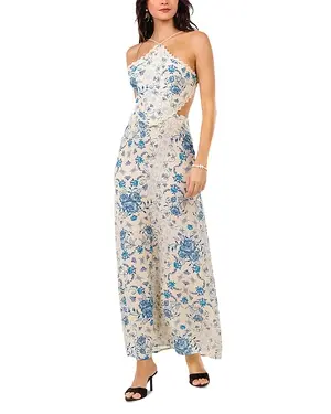 Agua Bendita Indira Bleu Halter Maxi Dress - Multicolor