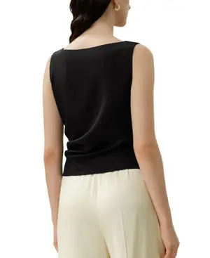 Lilysilk Elise V-neck Silk Crepe Top