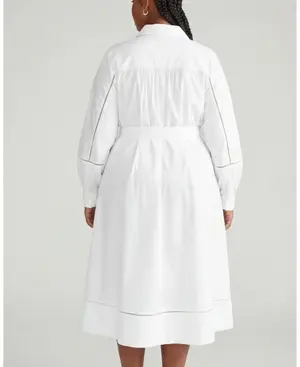 Universal Standard Plus Claire Stretch Poplin Shirtdress